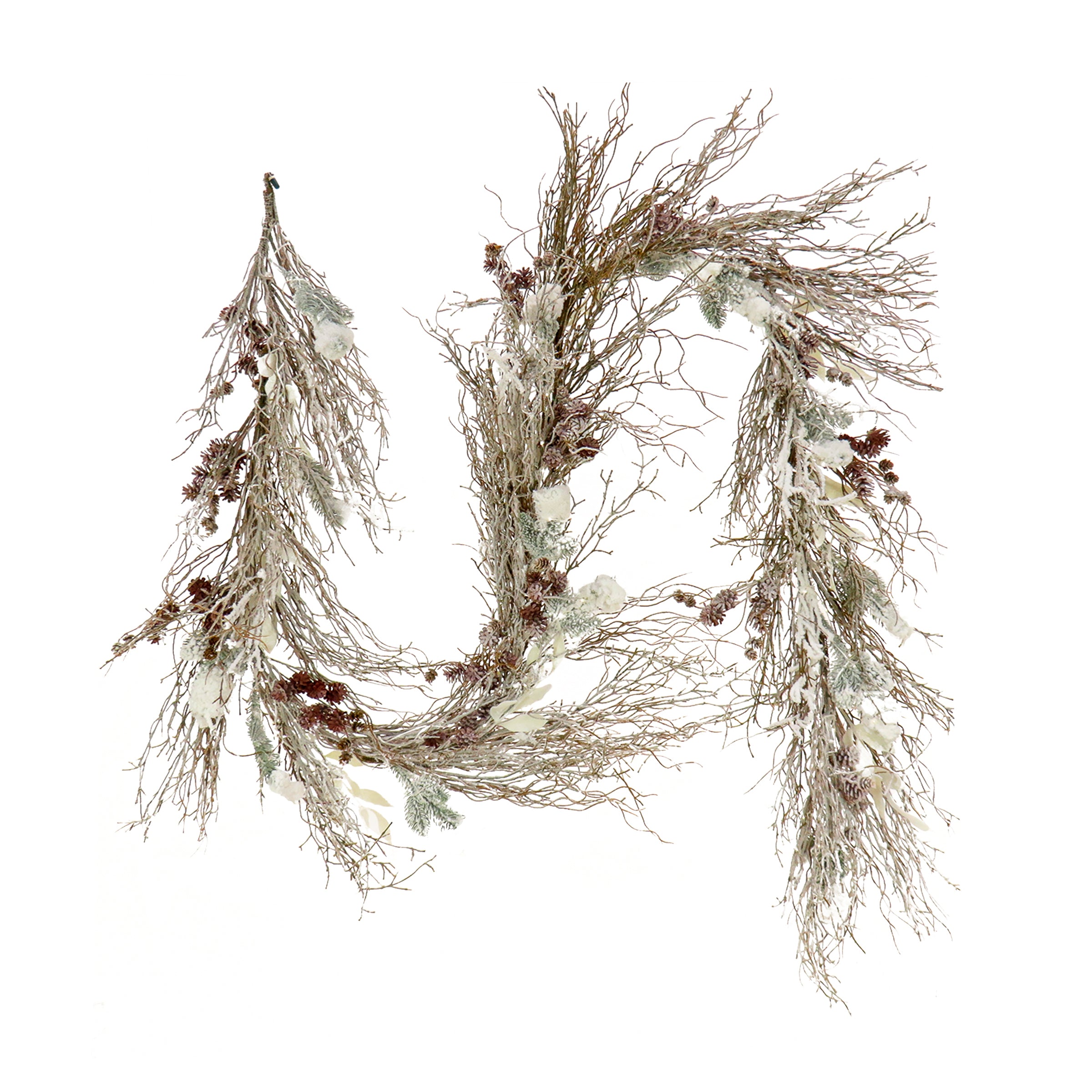 9 ft. Pre-Lit Alpine Snowy Garland with LED Lights – National Tree ...