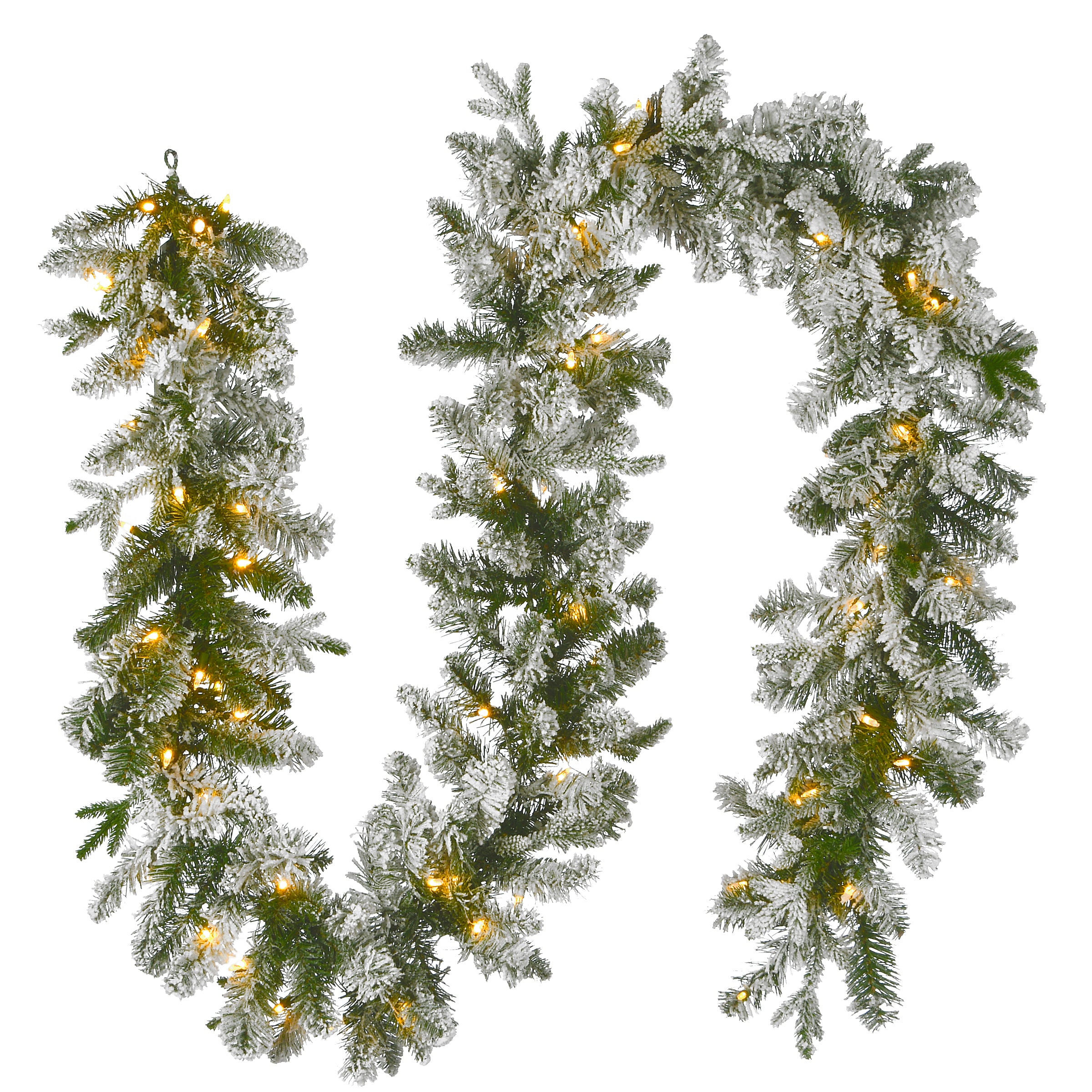 9 ft. Pre-Lit Iceland Fir Garland with LED Lights – National Tree ...